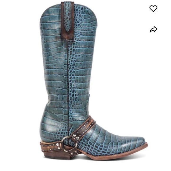 freebird | Shoes | Nwt Freebird Lusitano Boots In Turquoise Croc | Poshmark